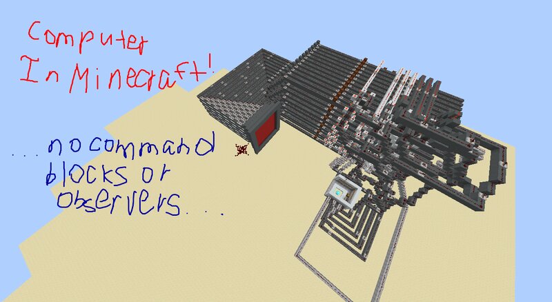 MINECRAFT COMPUTER WITH NO COMMAND BLOCKS OR OBSERVERS (YouTube Channel ...