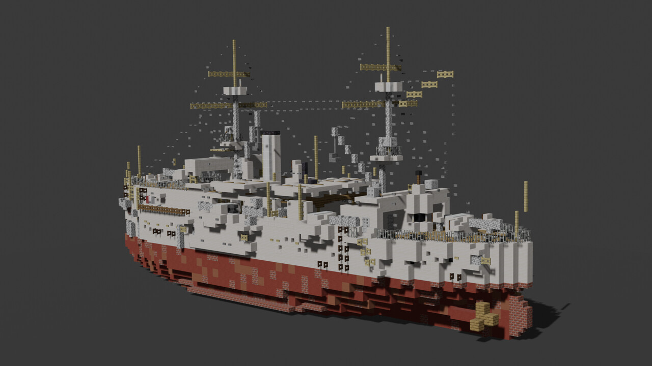 Ironclad IJN Fuso Minecraft Map