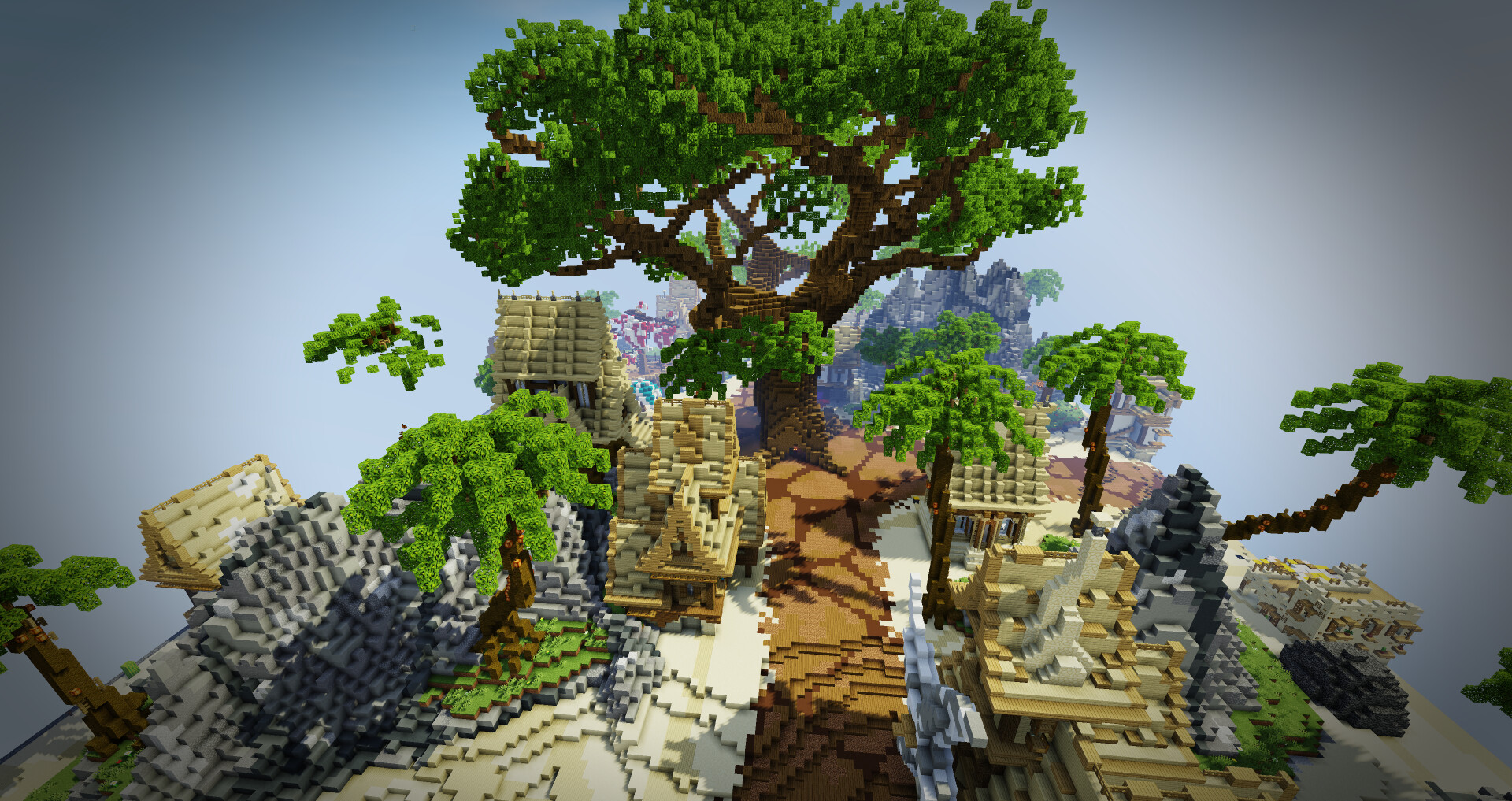 HCF Spawn + Road - Summer Theme Minecraft Map