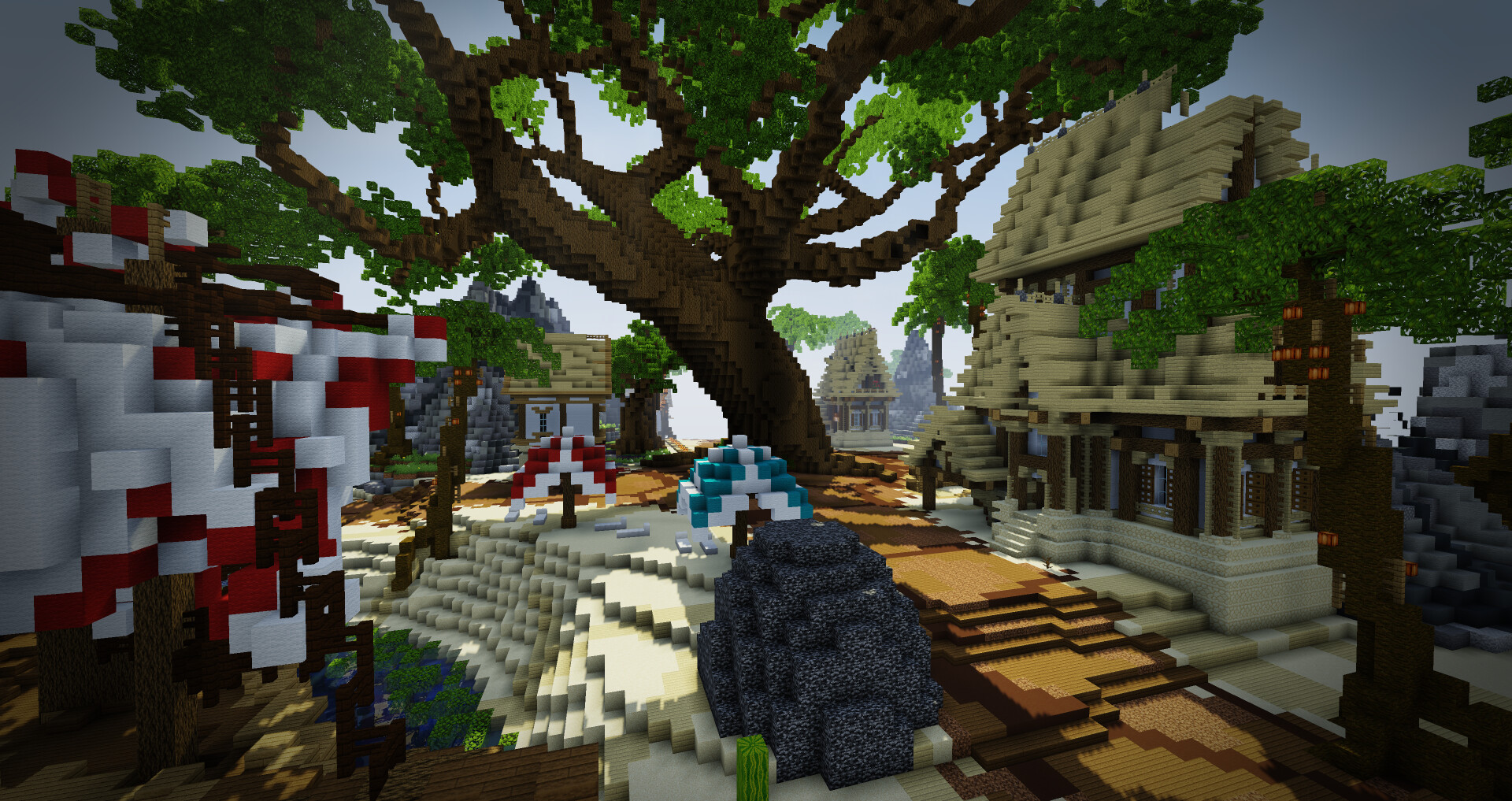 HCF Spawn + Road - Summer Theme Minecraft Map