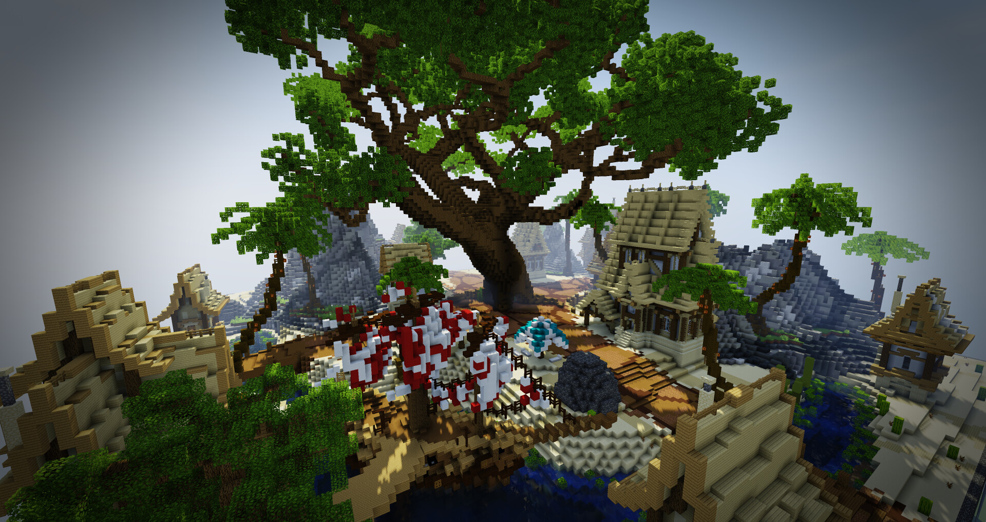 HCF Spawn + Road - Summer Theme Minecraft Map