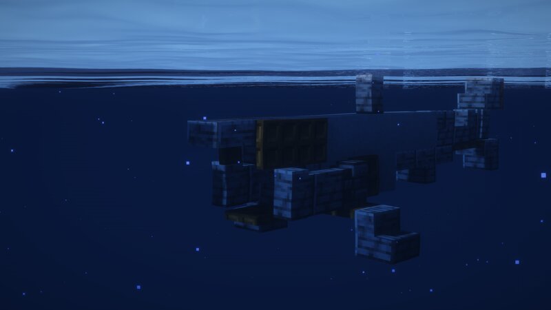 1.5:1 Scale Basking Shark (Cetorhinus maximus) Minecraft Map