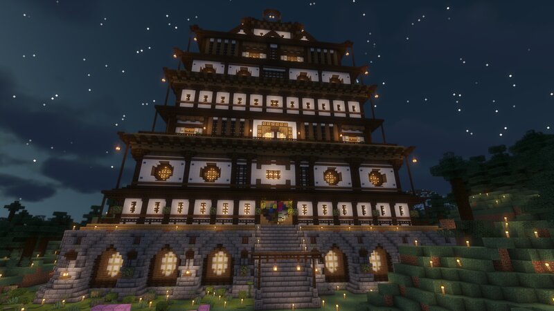Big asian castle! Minecraft Map