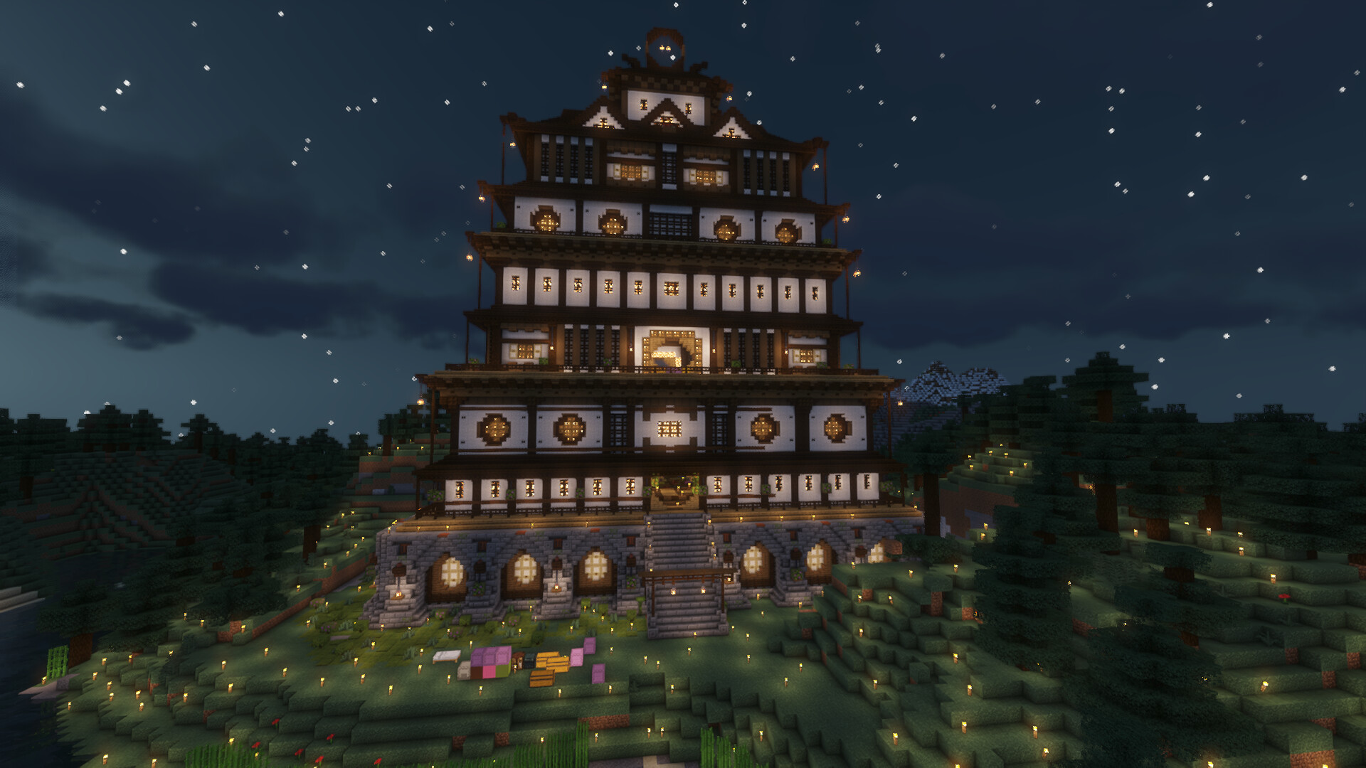 Big asian castle! Minecraft Map
