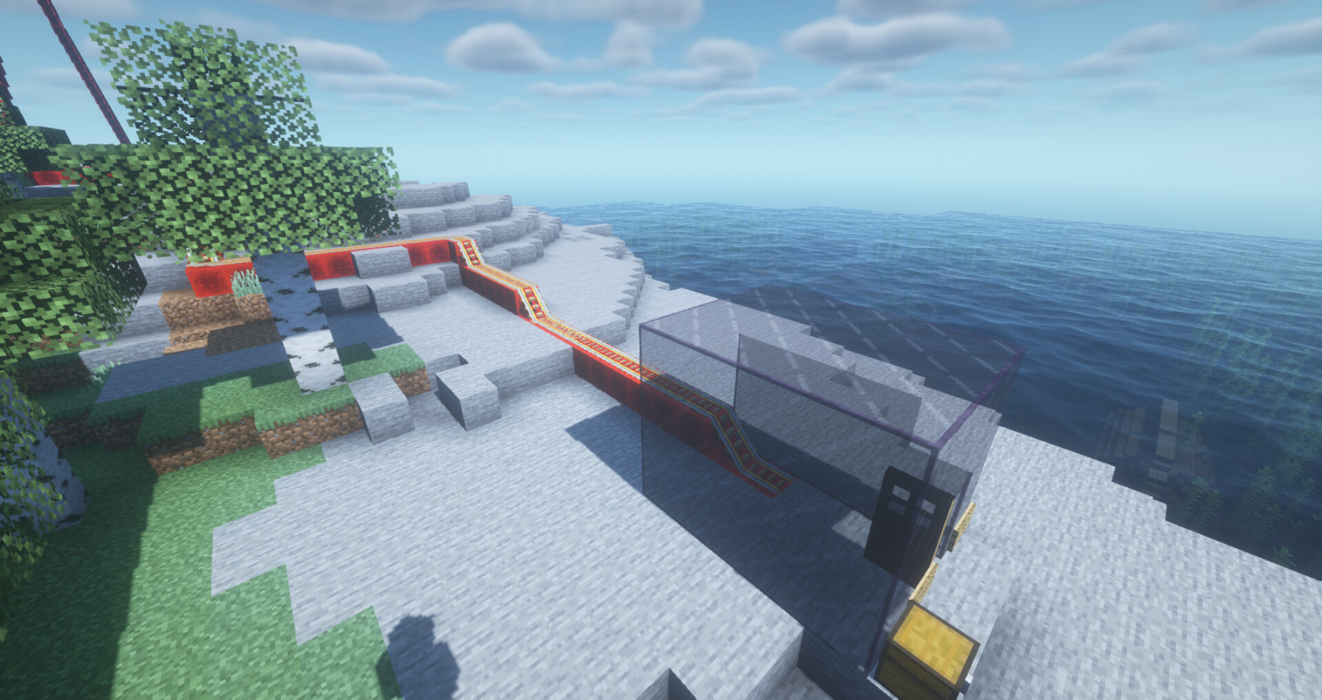 Przejażdżka kolejką górską, Roller coaster ride (JAVA EDITION) Minecraft Map