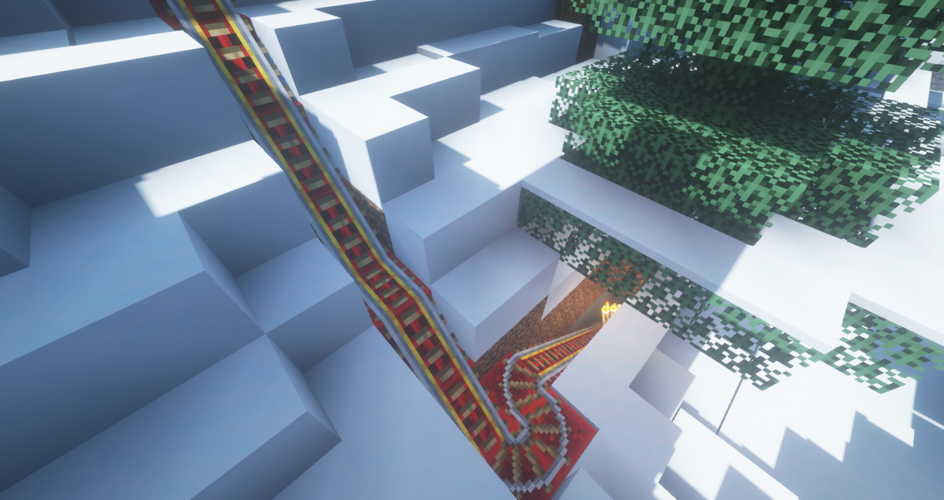 Przejażdżka kolejką górską, Roller coaster ride (JAVA EDITION) Minecraft Map