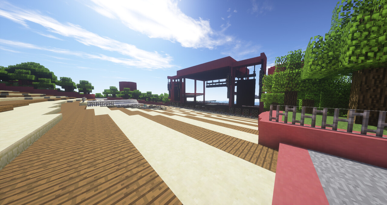 Red Rocks Inspired Amphitheatre Minecraft Map