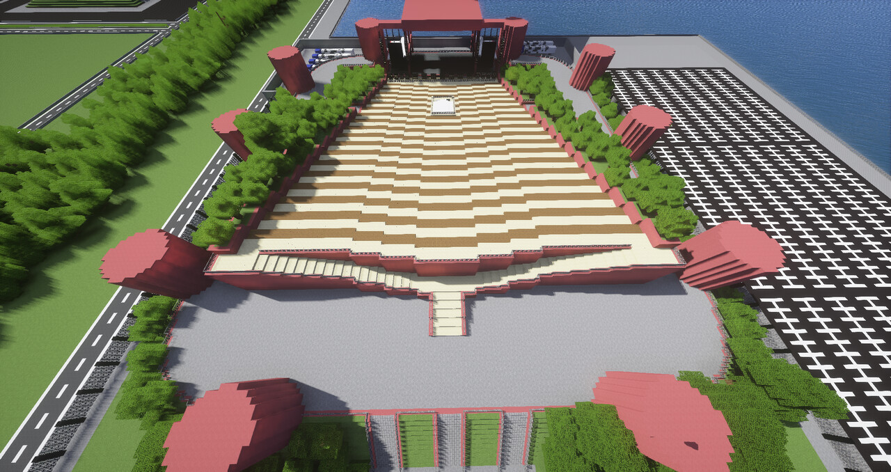 Red Rocks Inspired Amphitheatre Minecraft Map