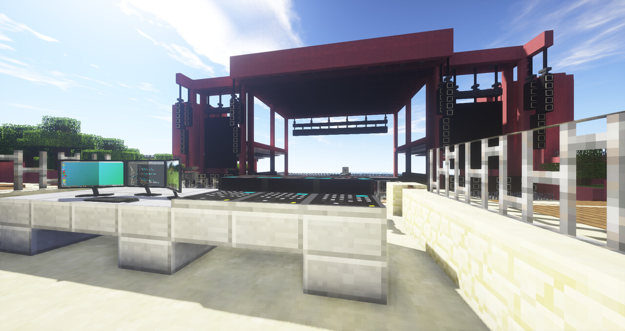 Red Rocks Inspired Amphitheatre Minecraft Map
