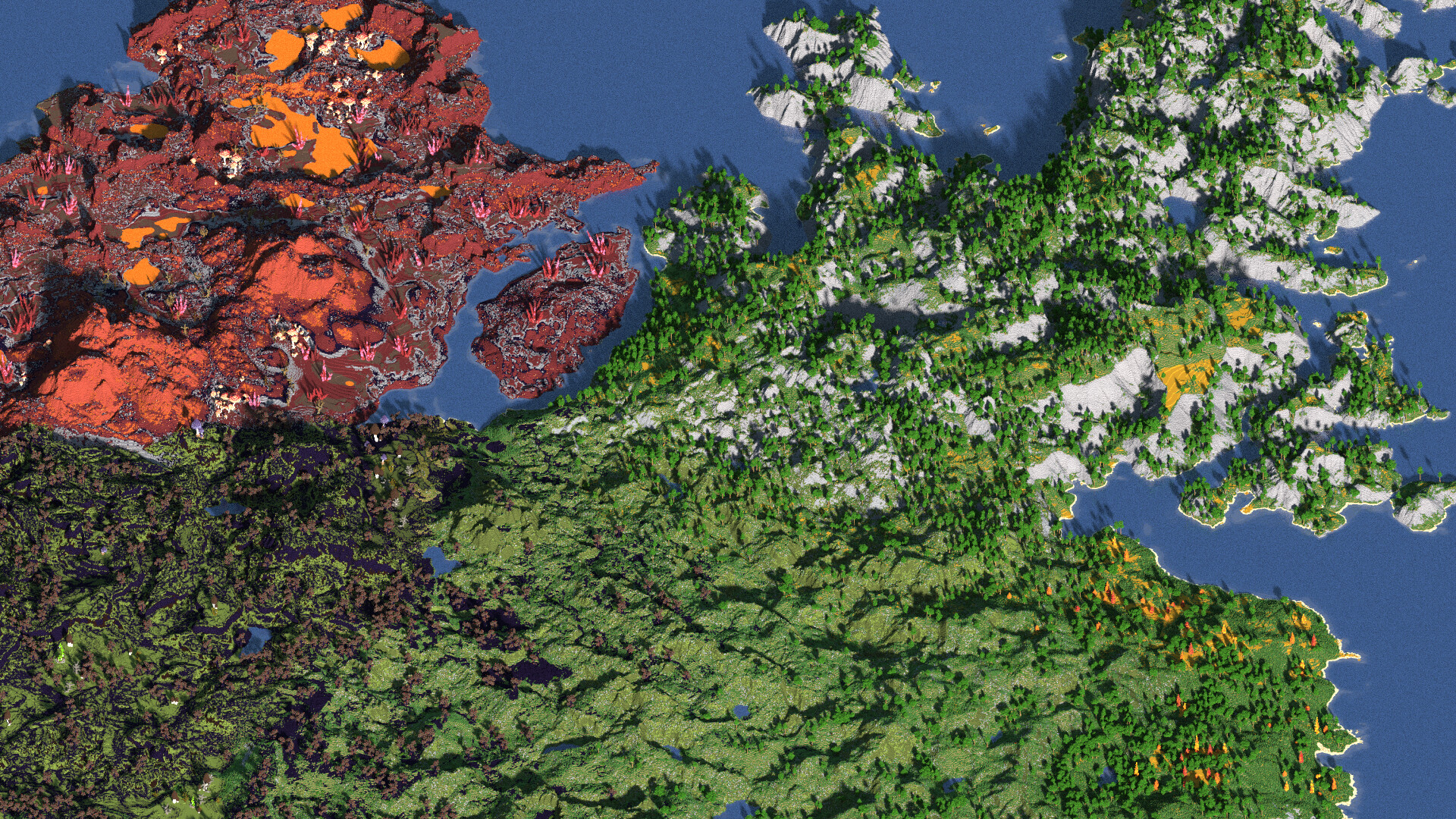 Demon world - WorldPainter 4000x4000 Minecraft Map