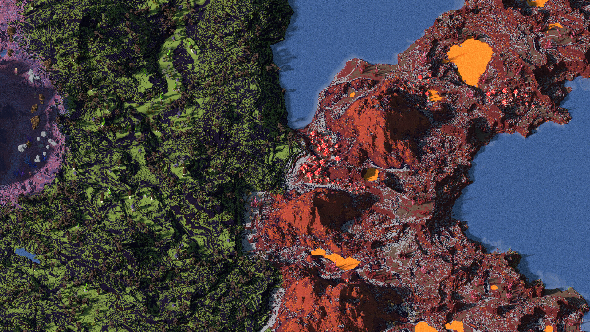 Demon world - WorldPainter 4000x4000 Minecraft Map