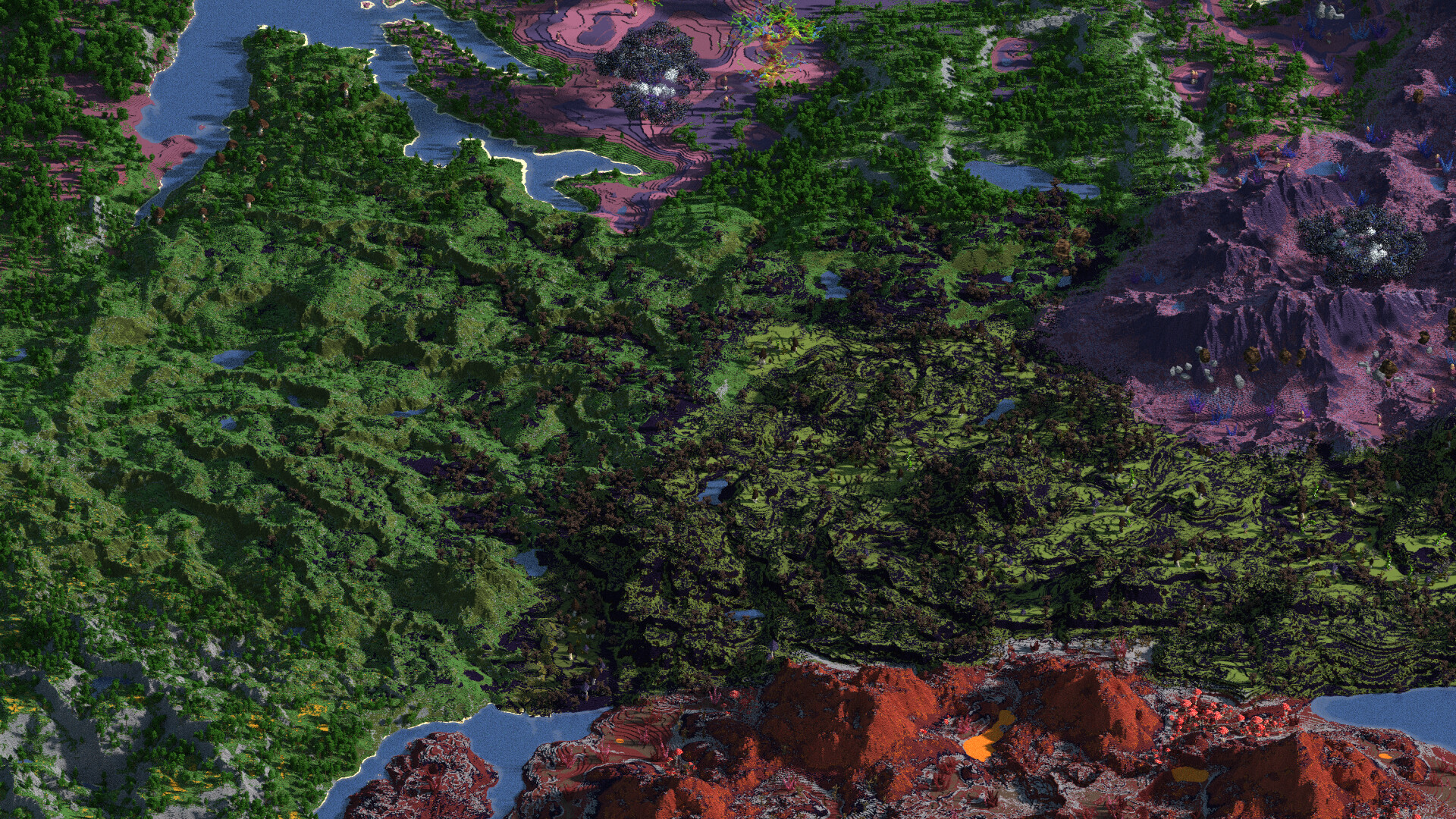 Demon world - WorldPainter 4000x4000 Minecraft Map