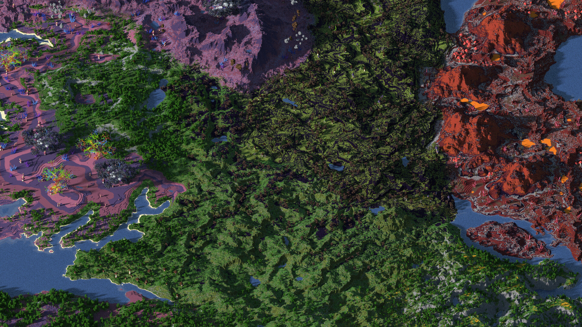 Demon world - WorldPainter 4000x4000 Minecraft Map