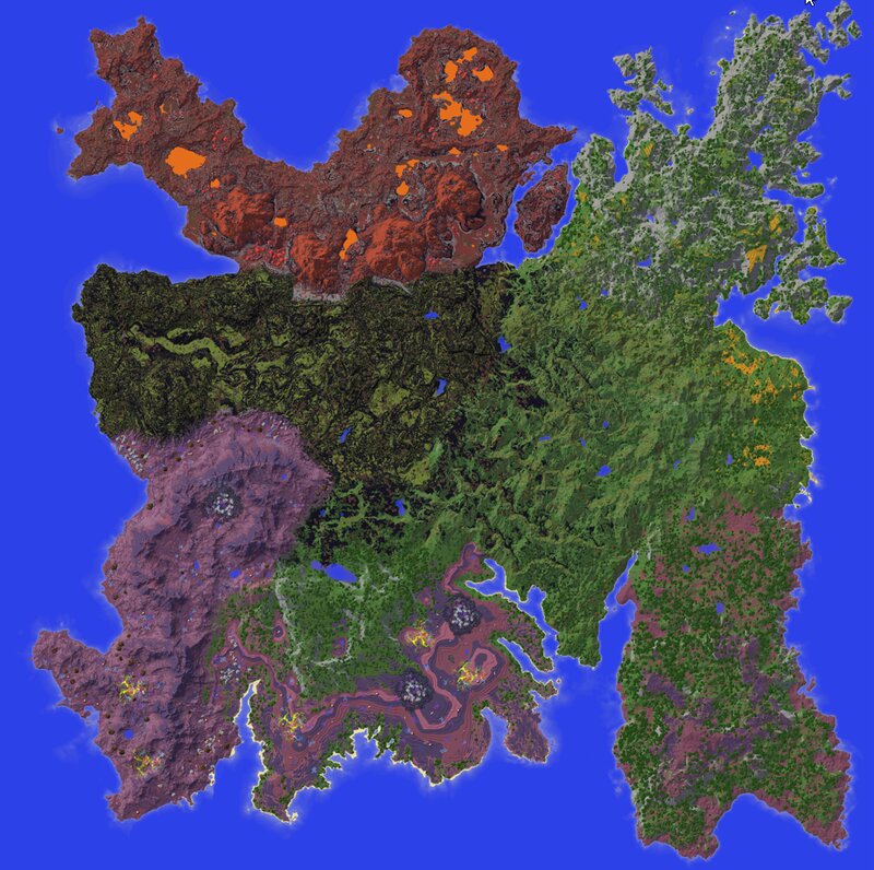Demon world - WorldPainter 4000x4000 Minecraft Map