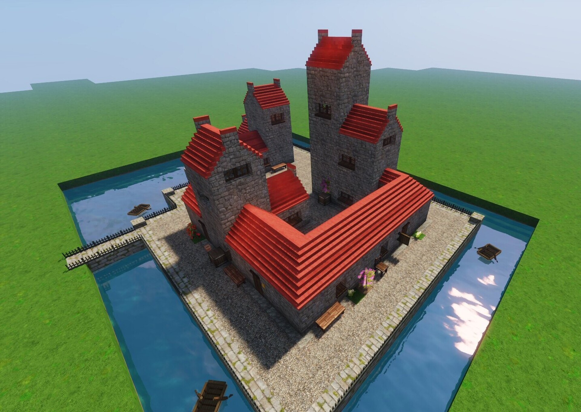 The Modbury Hamlet (inspired by TownScaper) Minecraft Map
