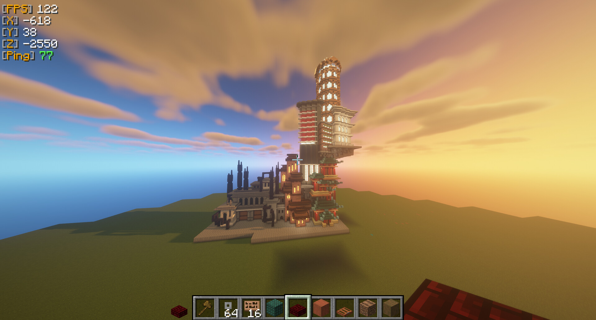 4 Themes in 1 build Minecraft Map