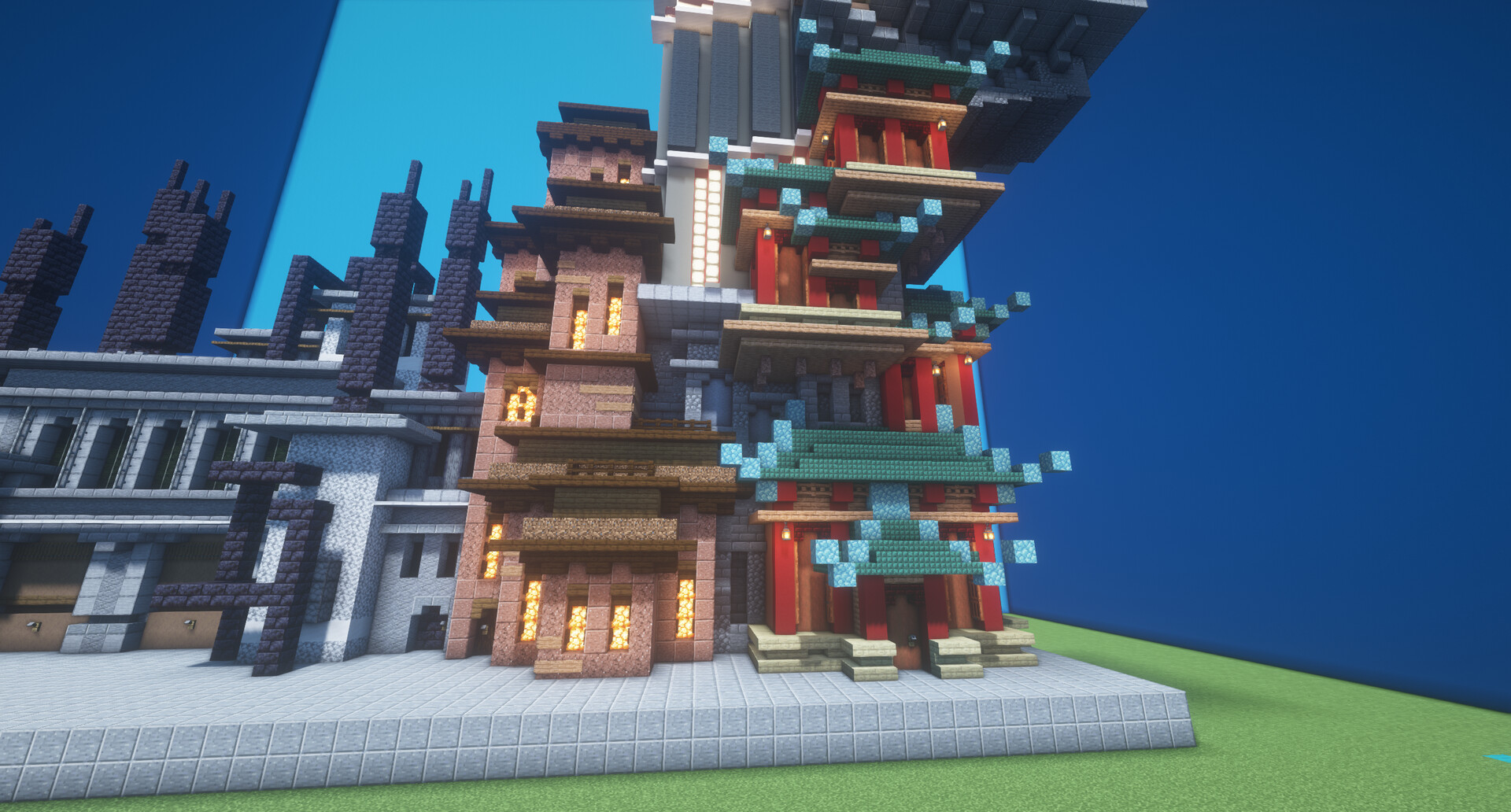 4 Themes in 1 build Minecraft Map