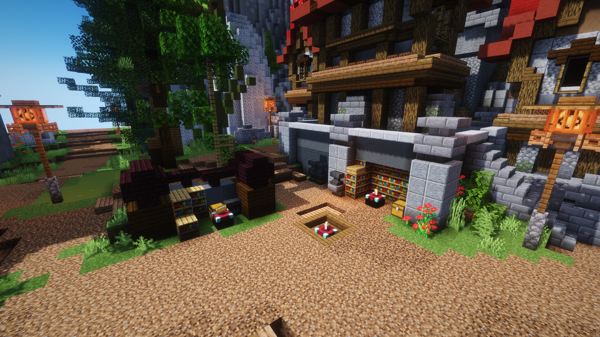 Red Medieval Factions Spawn Minecraft Map