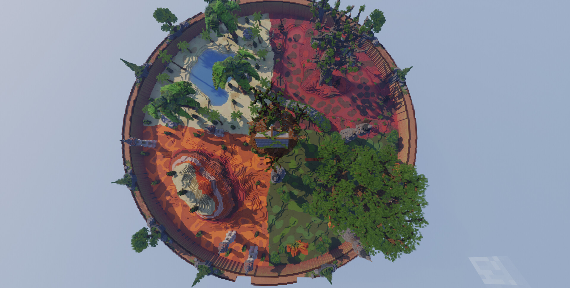 🎍4 Biomes | [KitPvp Map] |PrismaBuilds🎍 Minecraft Map