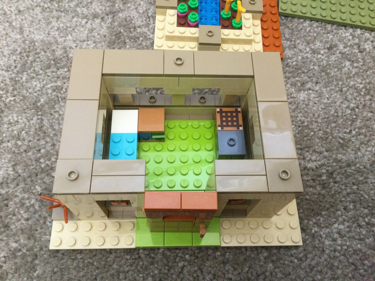 Lego MC to actual MC: The illager raid Minecraft Map