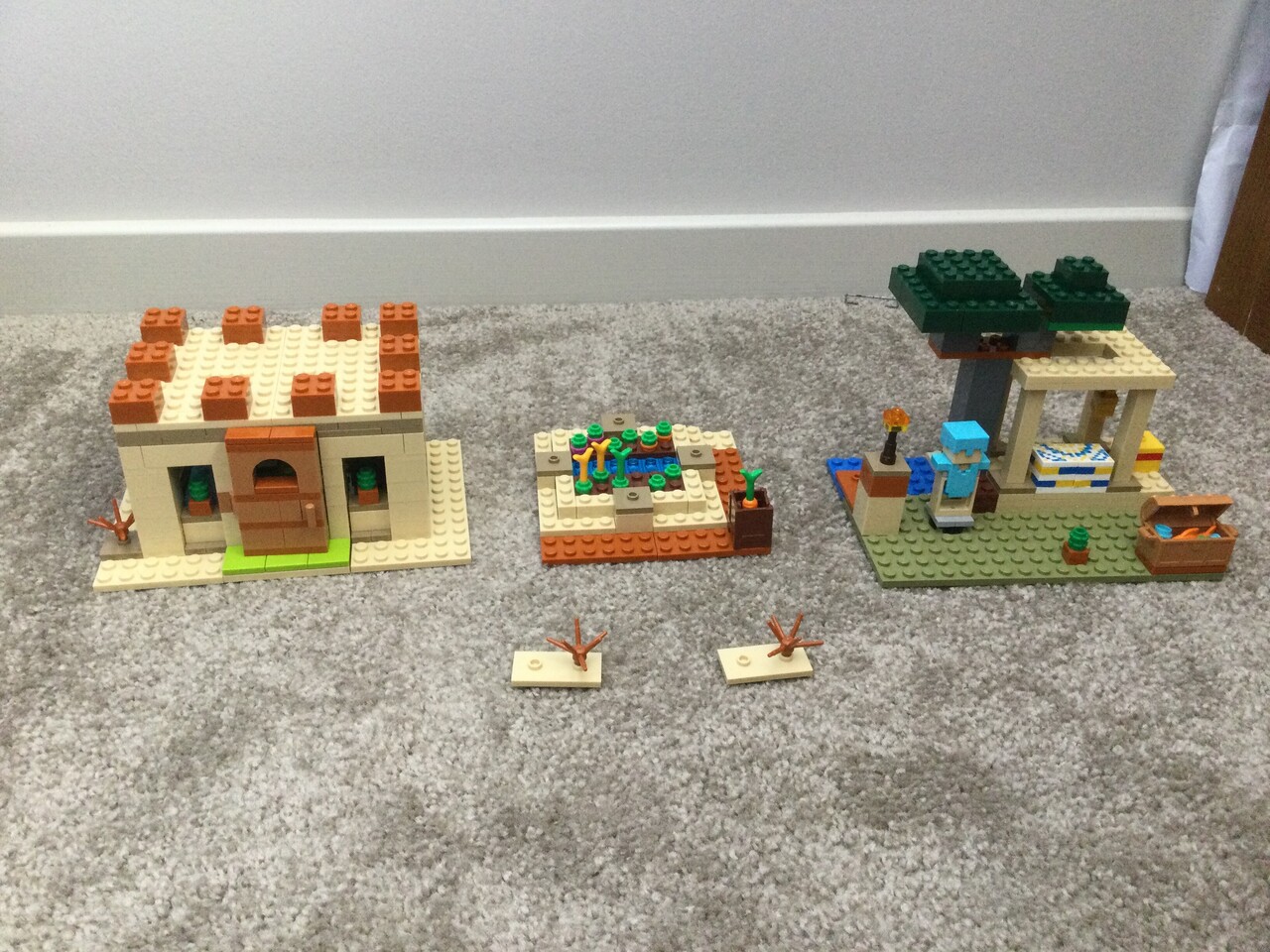 Lego MC to actual MC: The illager raid Minecraft Map