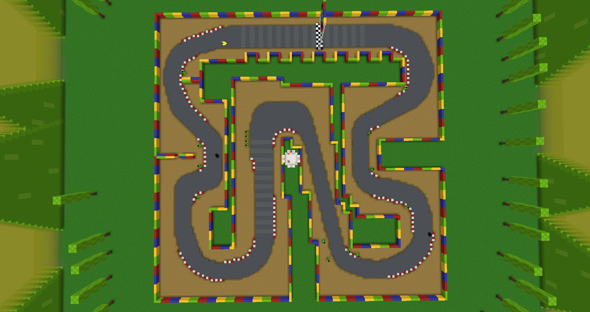 SNES Mario Circuit 3 Minecraft Map