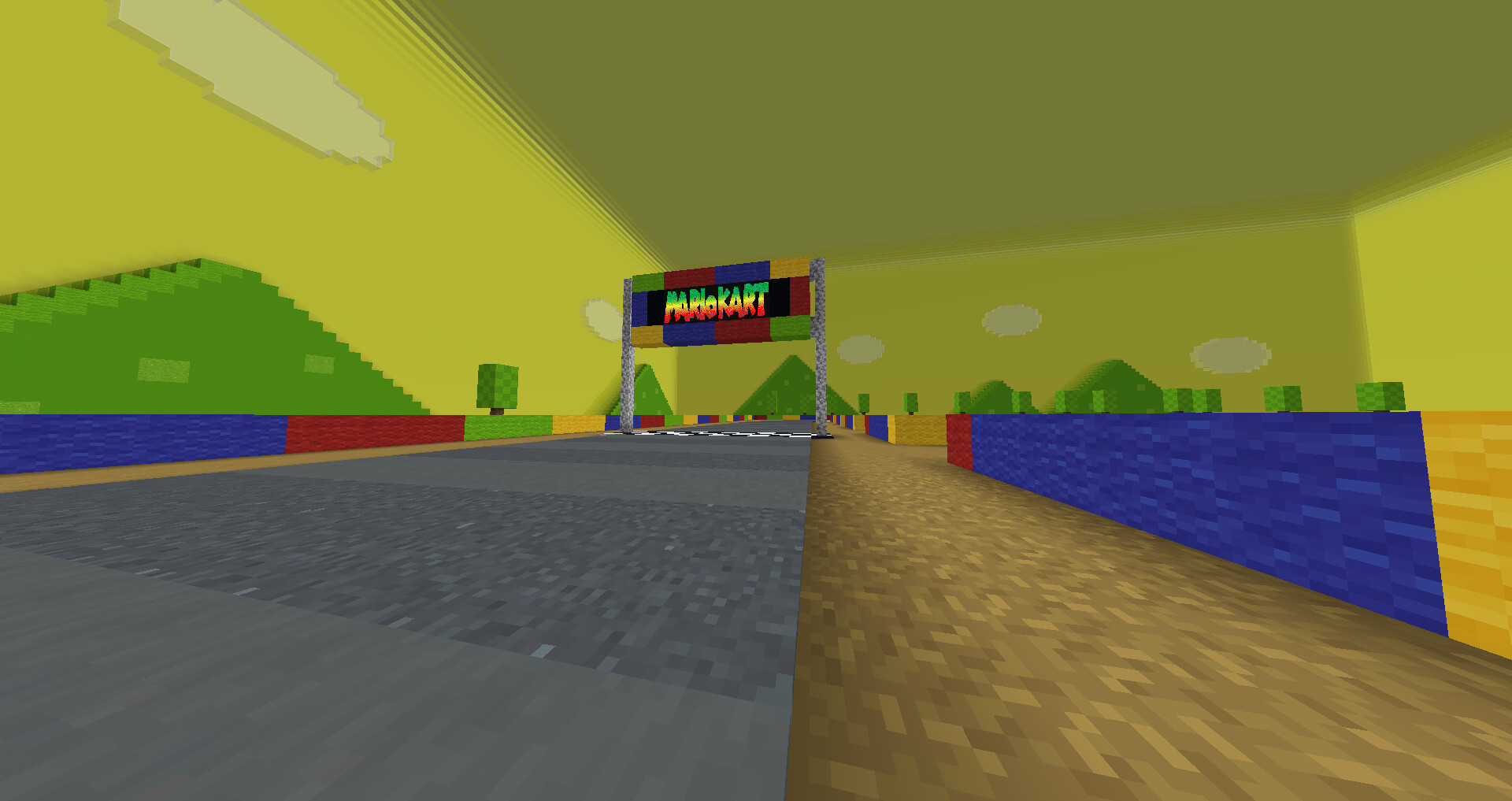 SNES Mario Circuit 3 Minecraft Map