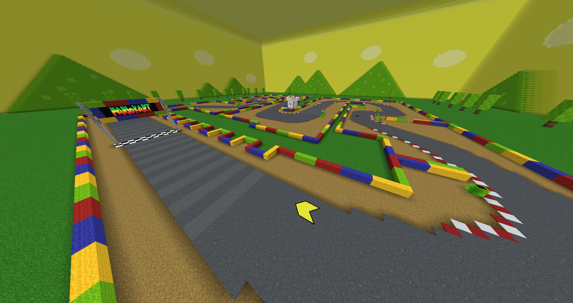 SNES Mario Circuit 3 Minecraft Map