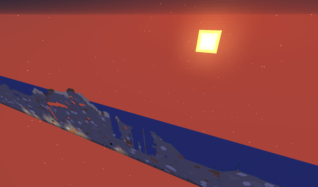 One block wide world Minecraft Map