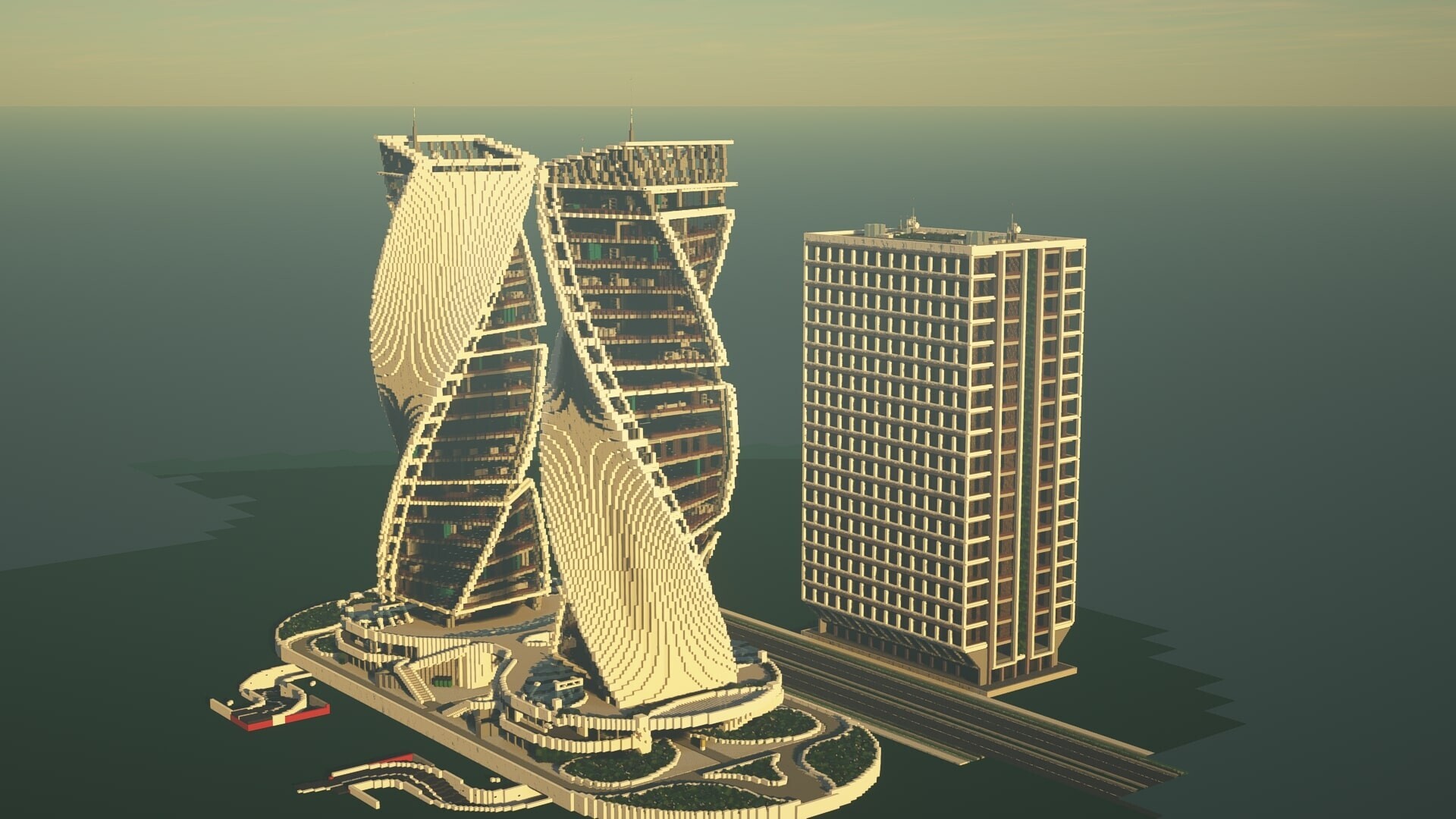 Modern Twisted Skyscrapers Minecraft Map