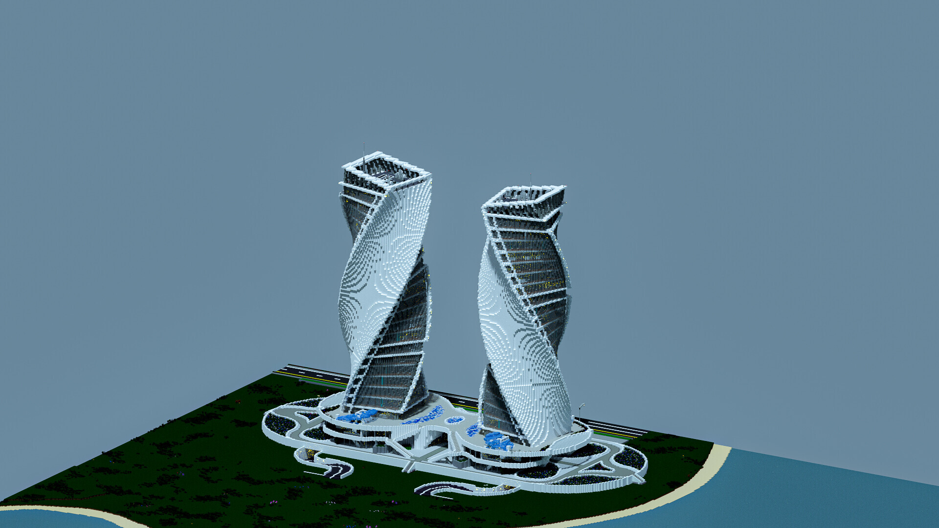 Modern Twisted Skyscrapers Minecraft Map