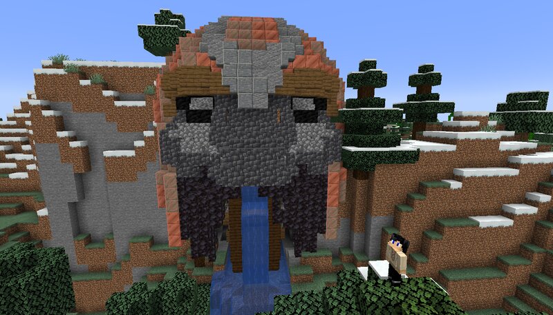Dwarven Head Statue Design - Build Idea - [World Download] Minecraft Map