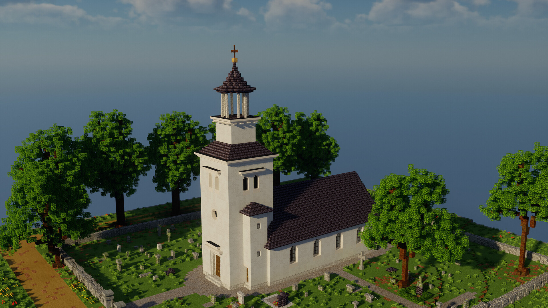 Swedish Countryside Church + Cinematic video Minecraft Map