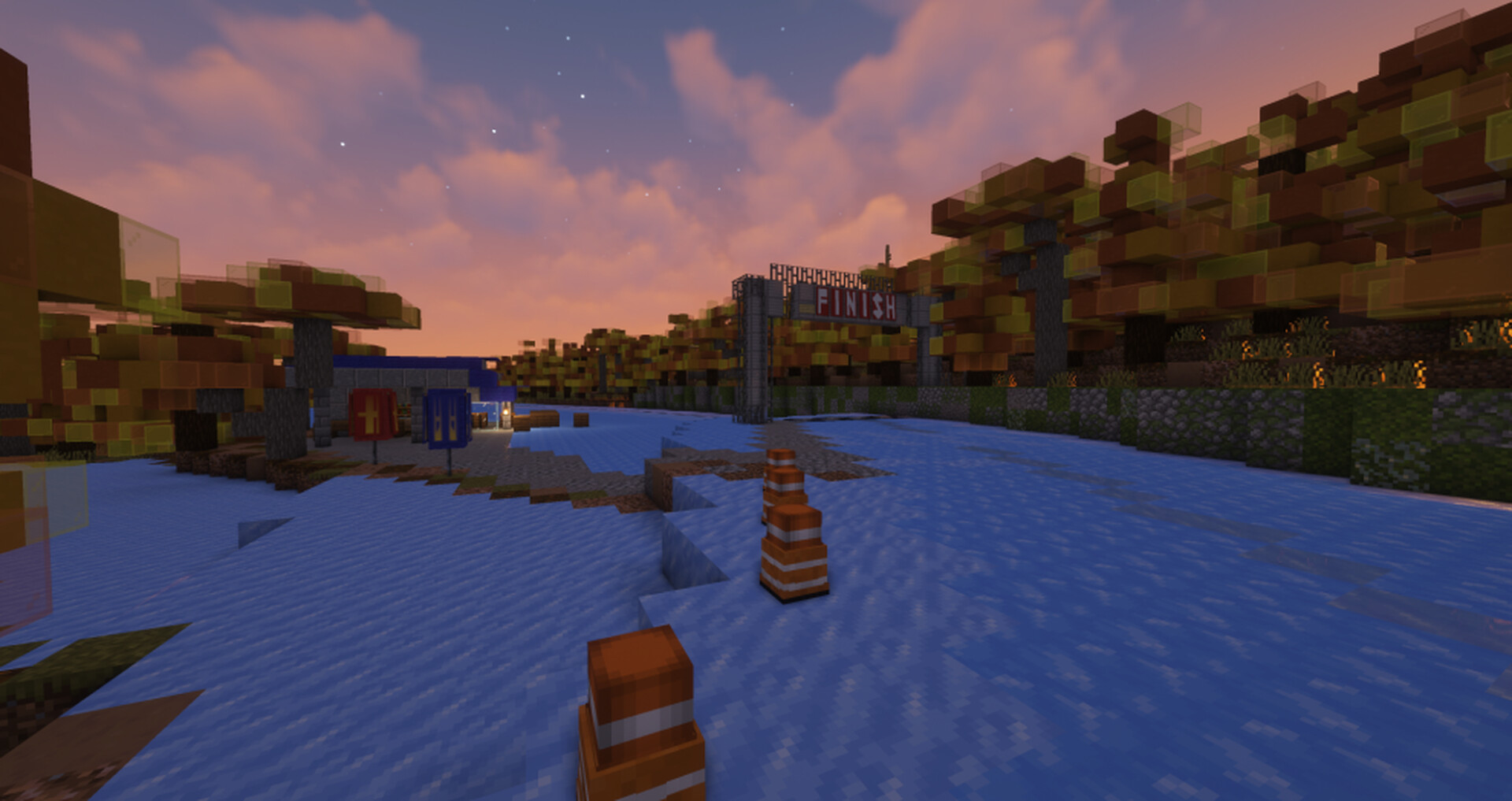 Initial D MOUNT AKAGI Ice Boat Racing Course Minecraft Map