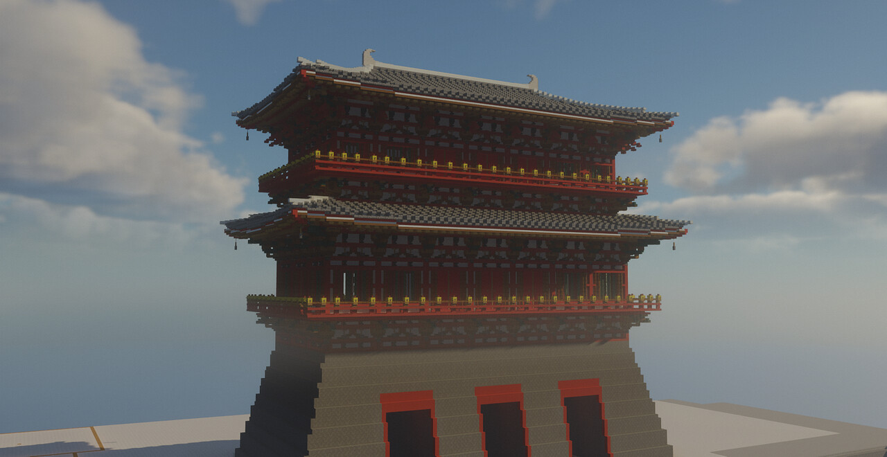 Chinese architecture 05 : Preview and details display Minecraft Map