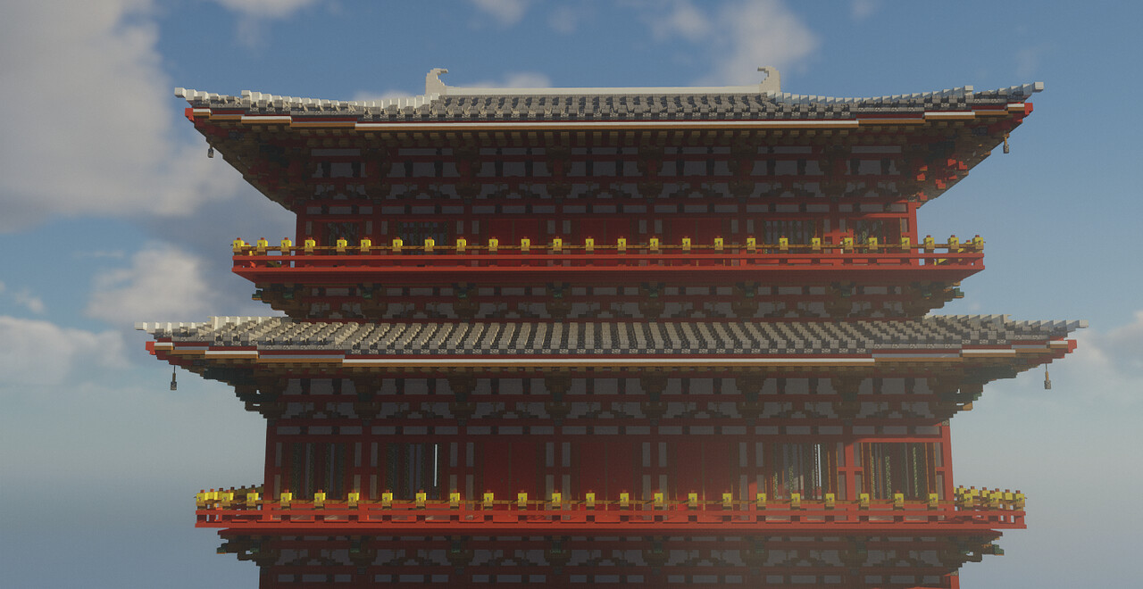 Chinese architecture 05 : Preview and details display Minecraft Map