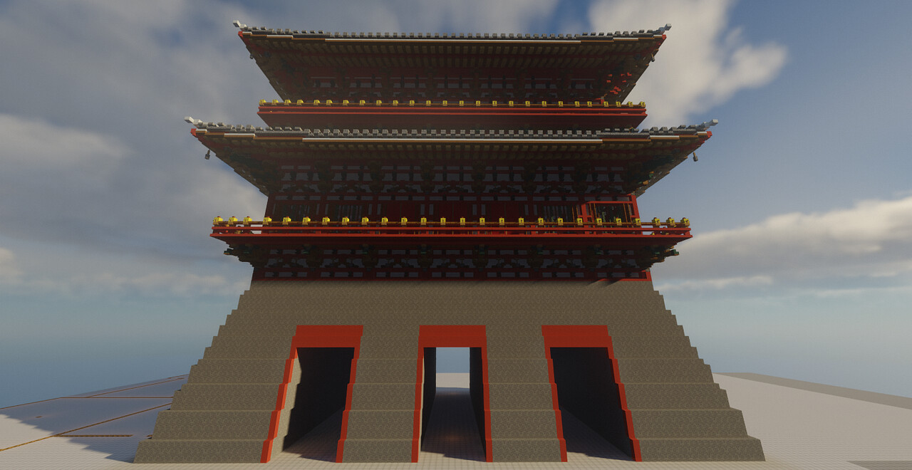 Chinese architecture 05 : Preview and details display Minecraft Map