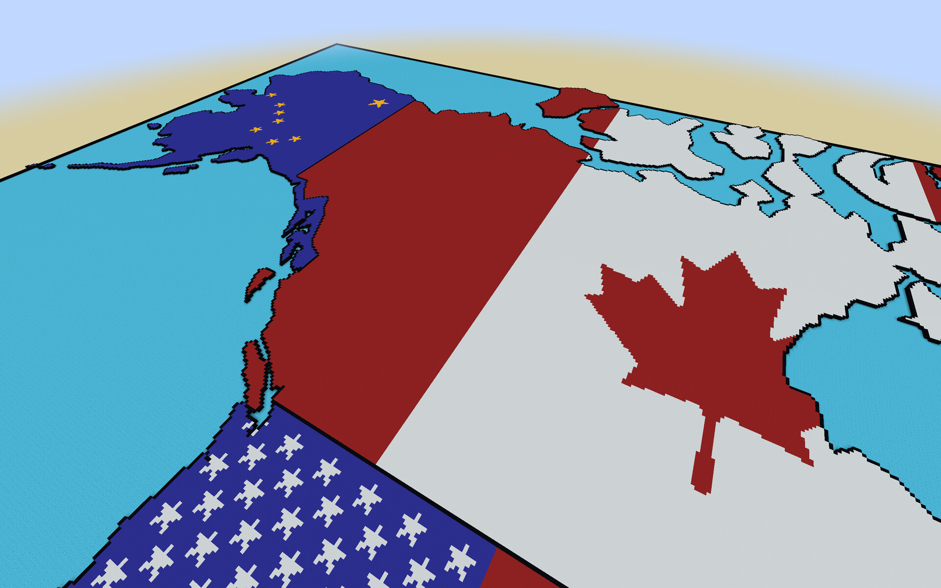 Accurate World Flag Map Minecraft Map