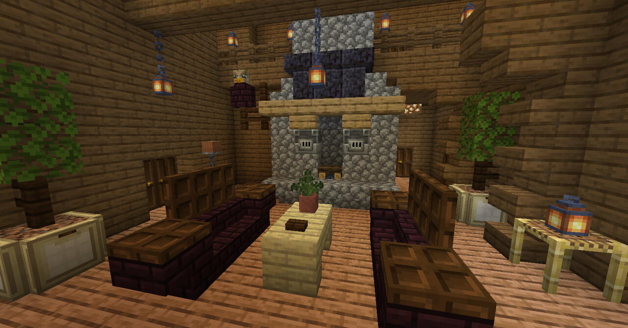 Woodland Log Home [With interior, and Download] Minecraft Map