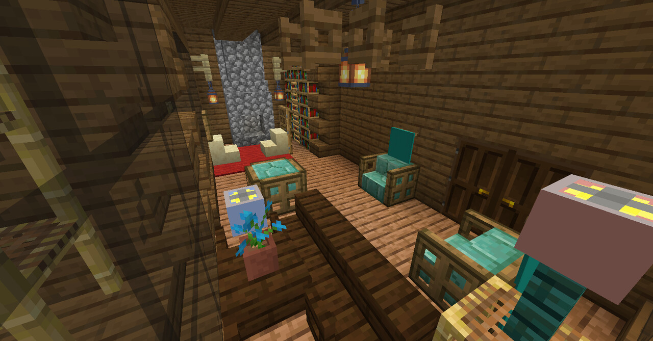 Woodland Log Home [With interior, and Download] Minecraft Map