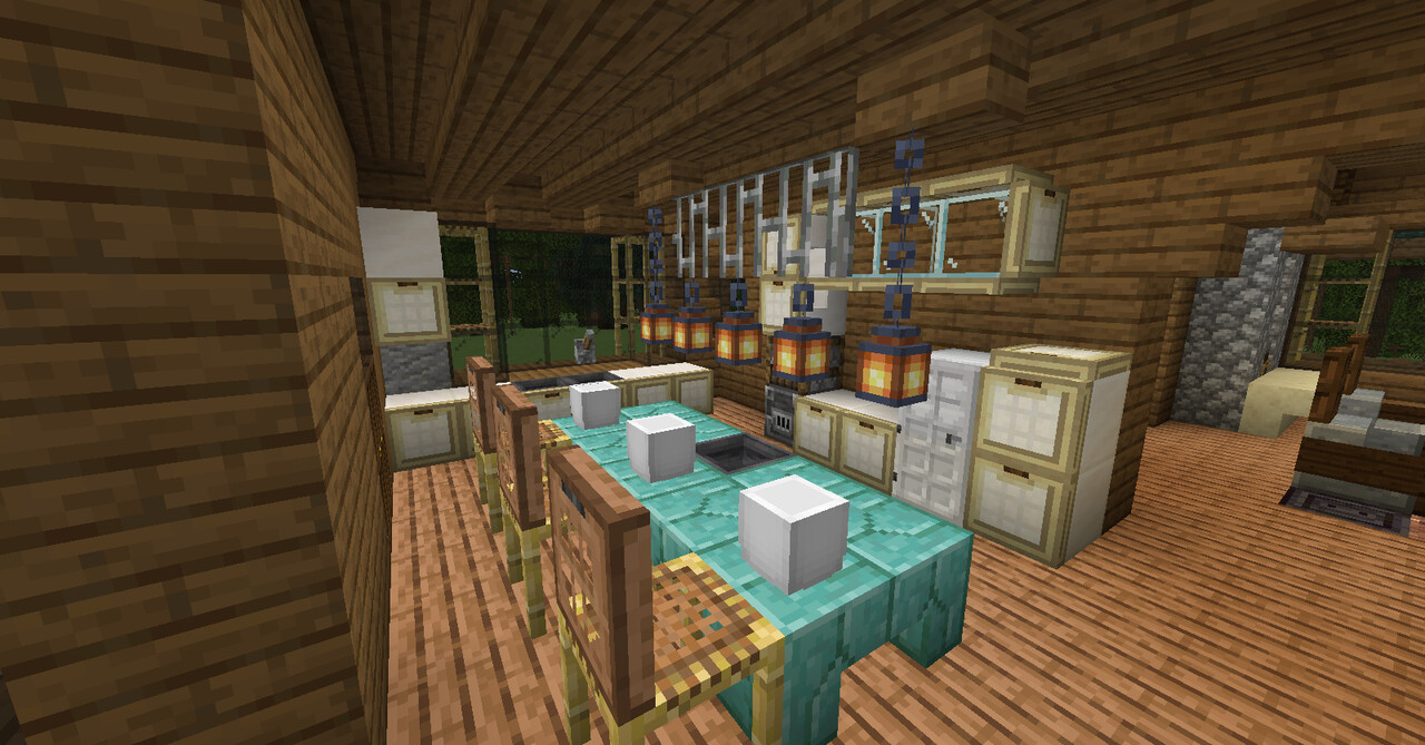 Woodland Log Home [With interior, and Download] Minecraft Map