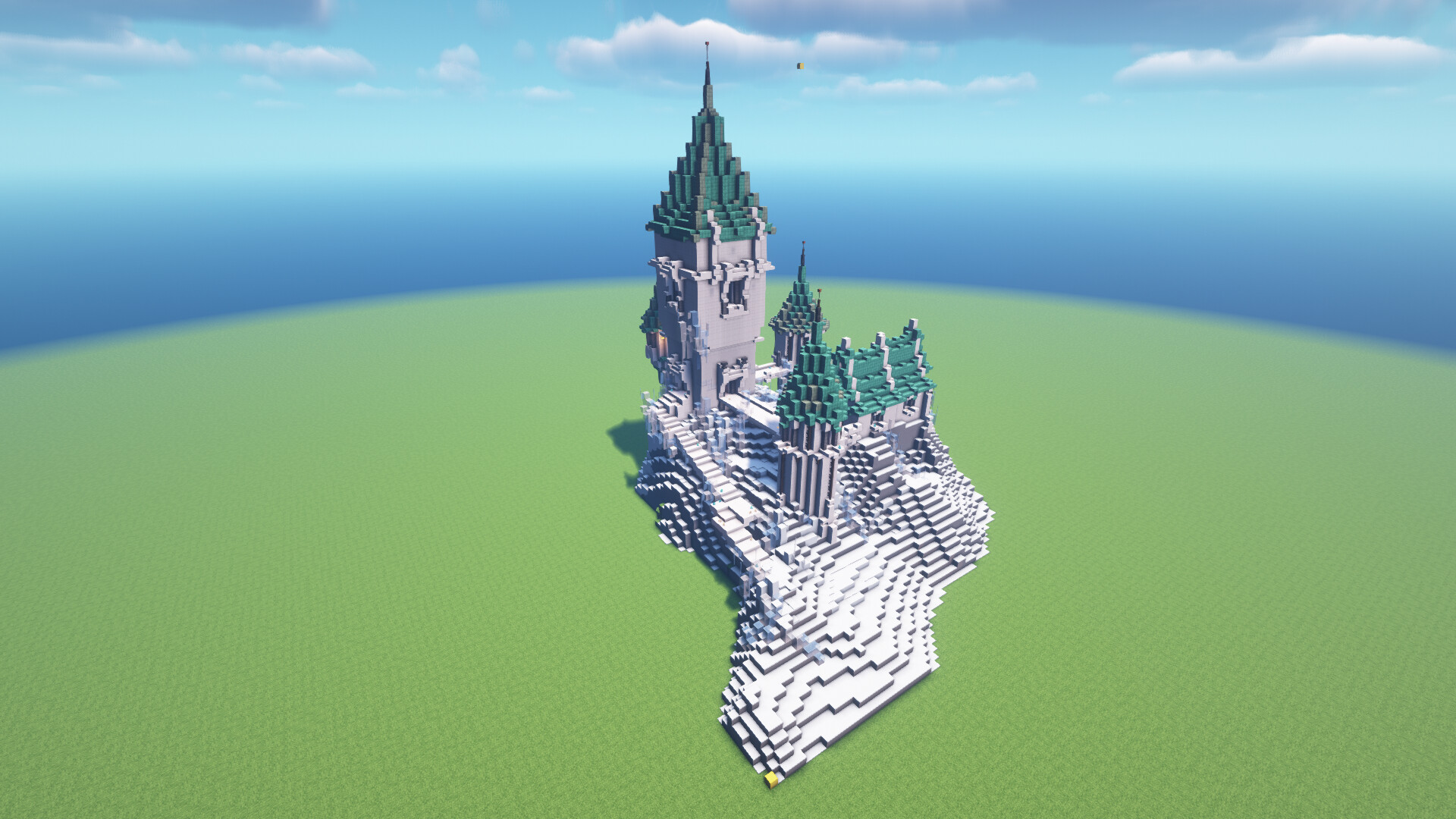 Timelapse // Icy Castle + Schematic / 1.17.1 Minecraft Map