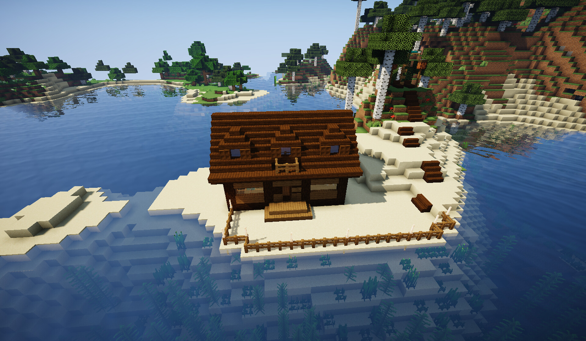 Casa sencilla en la playa hecha para supervivencia Minecraft Map