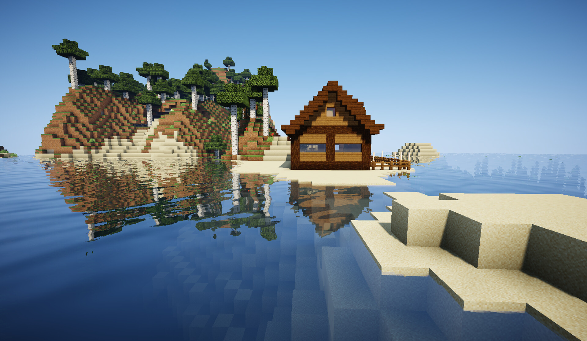 Casa sencilla en la playa hecha para supervivencia Minecraft Map
