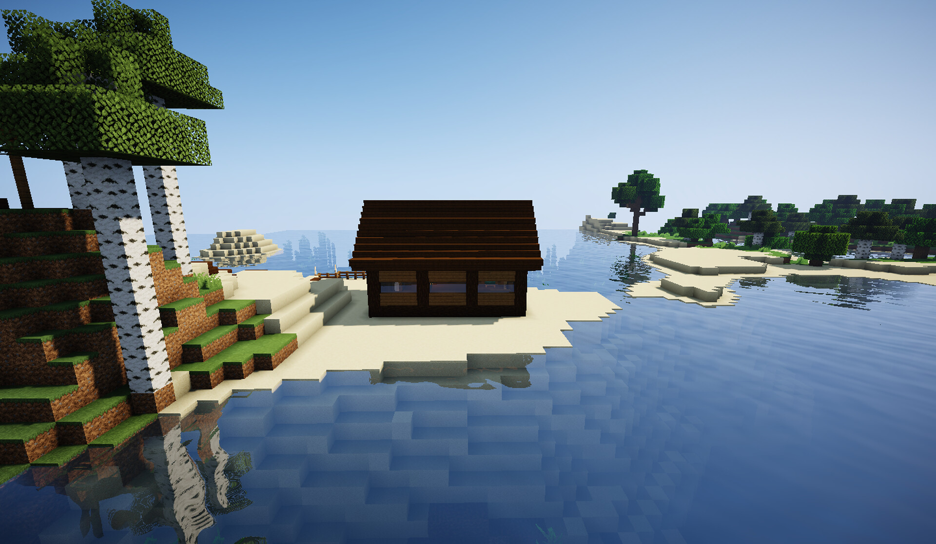 Casa sencilla en la playa hecha para supervivencia Minecraft Map