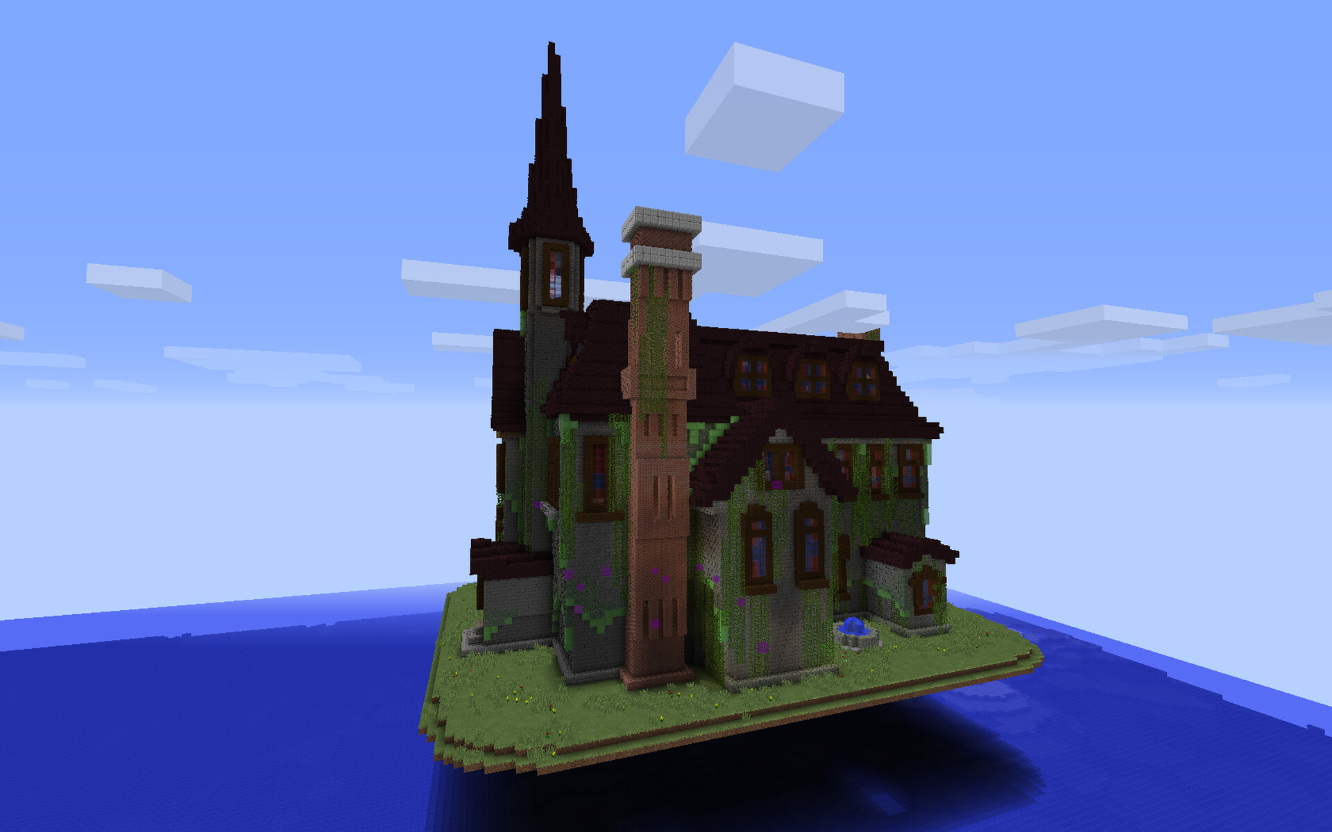 giant creepy horror house - schematic download Minecraft Map