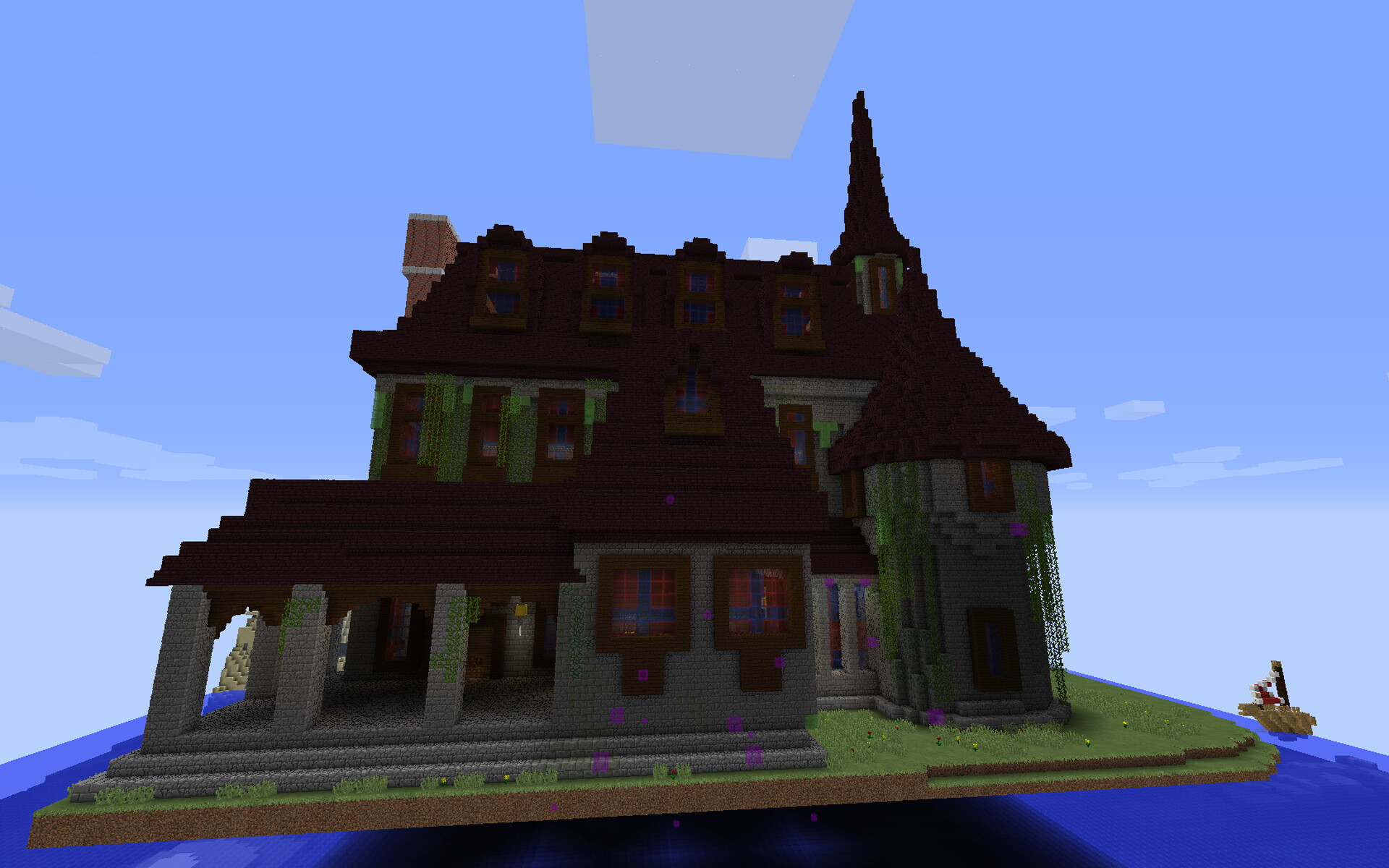 giant creepy horror house - schematic download Minecraft Map