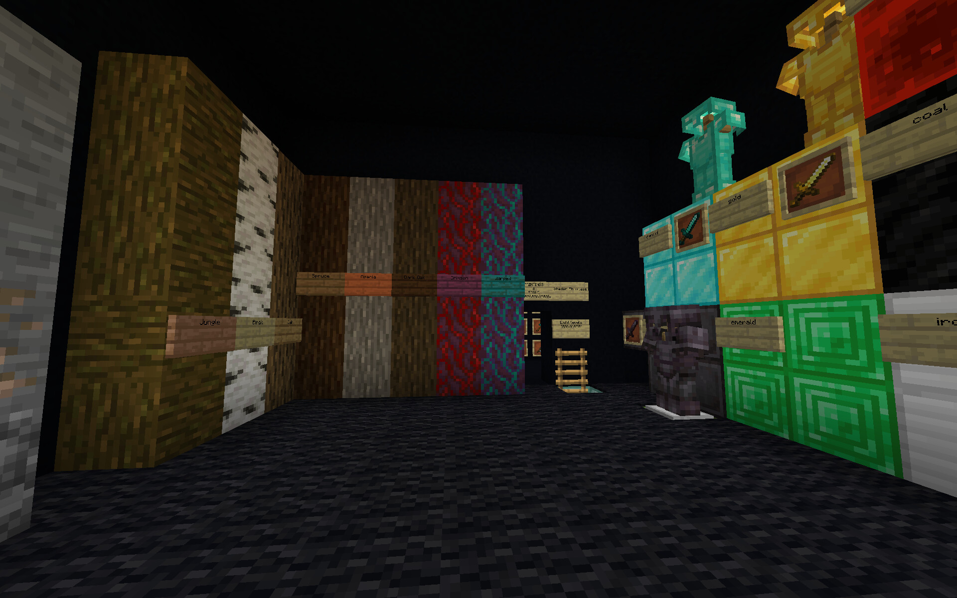 a texture pack showcase thing w/ shaders Minecraft Map