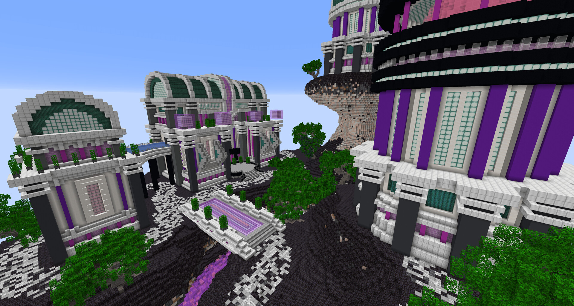 COMMISSION | Futuristic Hub Minecraft Map