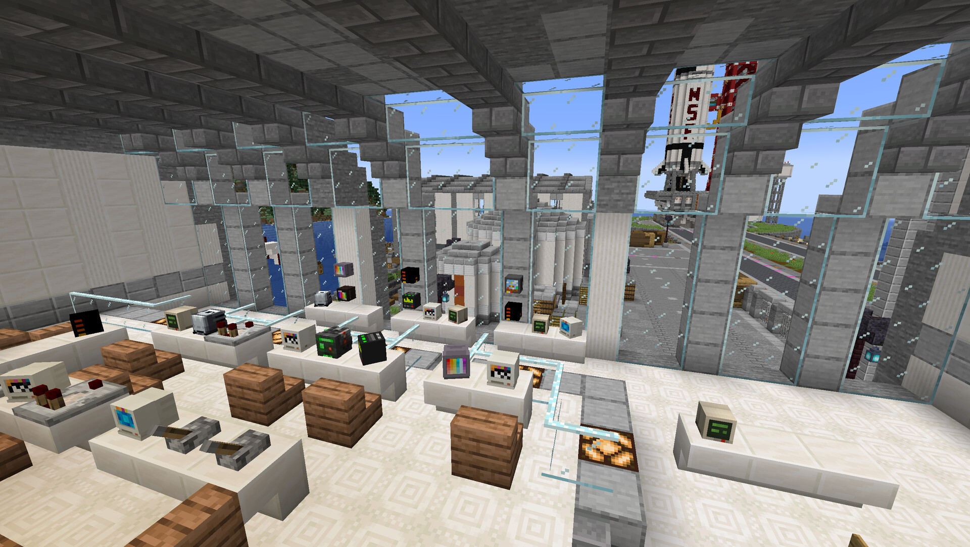 Rocket Launch STEM Awareness and Astronaut Training Facility Minecraft Map